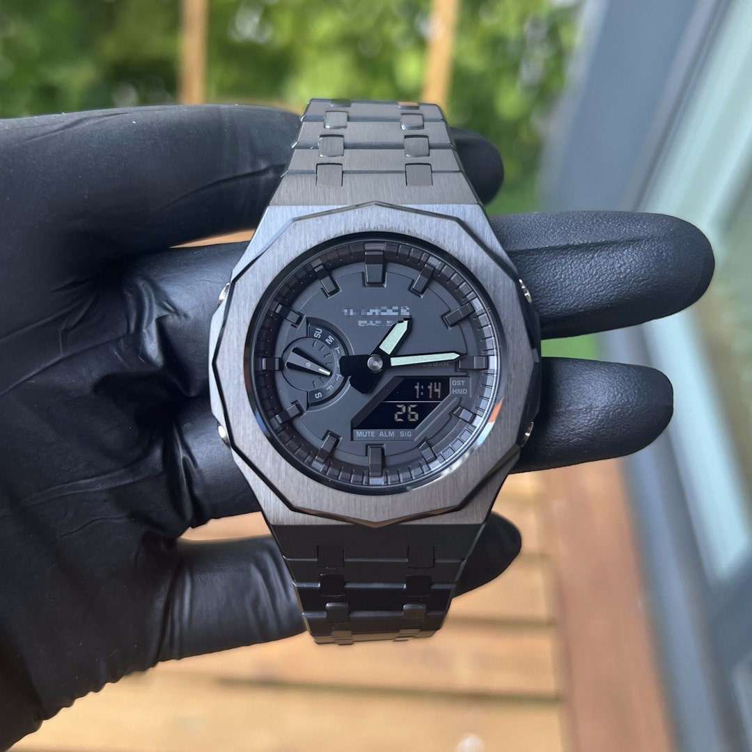 Custom Casioak All Black Metal G-shock GA2100-1AER MOD - Etsy