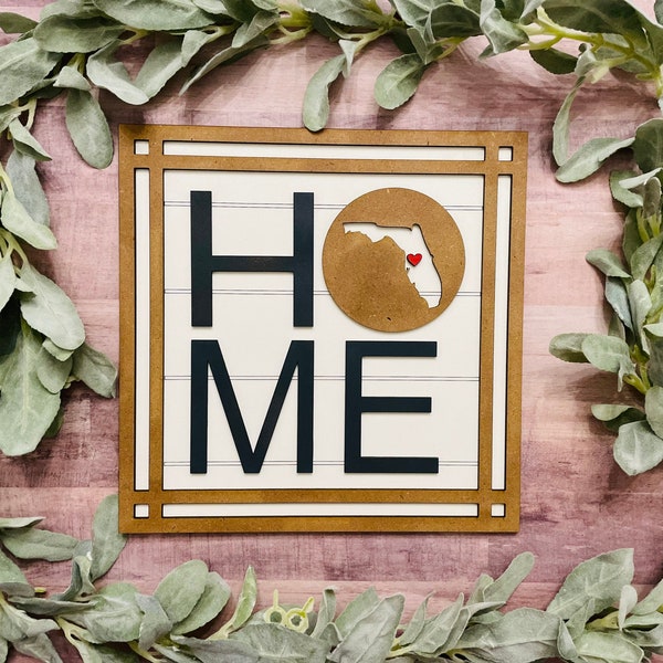 Home State Sign - Etsy