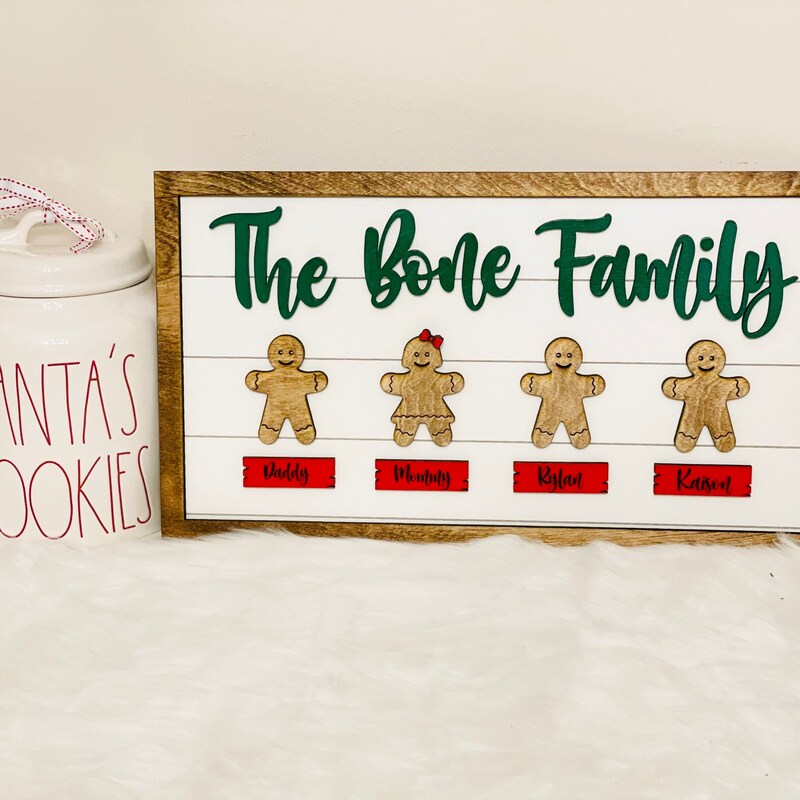 Family Gingerbread Sign - Etsy