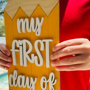 Pencil First Day of School Sign, 1st Year of School Sign, School Sign ...