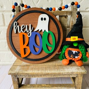 Hey Boo Halloween Sign, Halloween Decor, Fall Sign, Fall Decor ...
