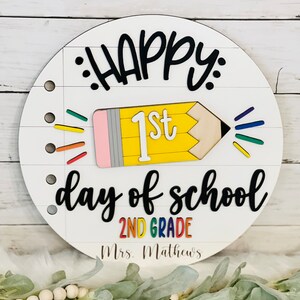 Interchangeable First Day of School Sign, 100th Day of School School ...