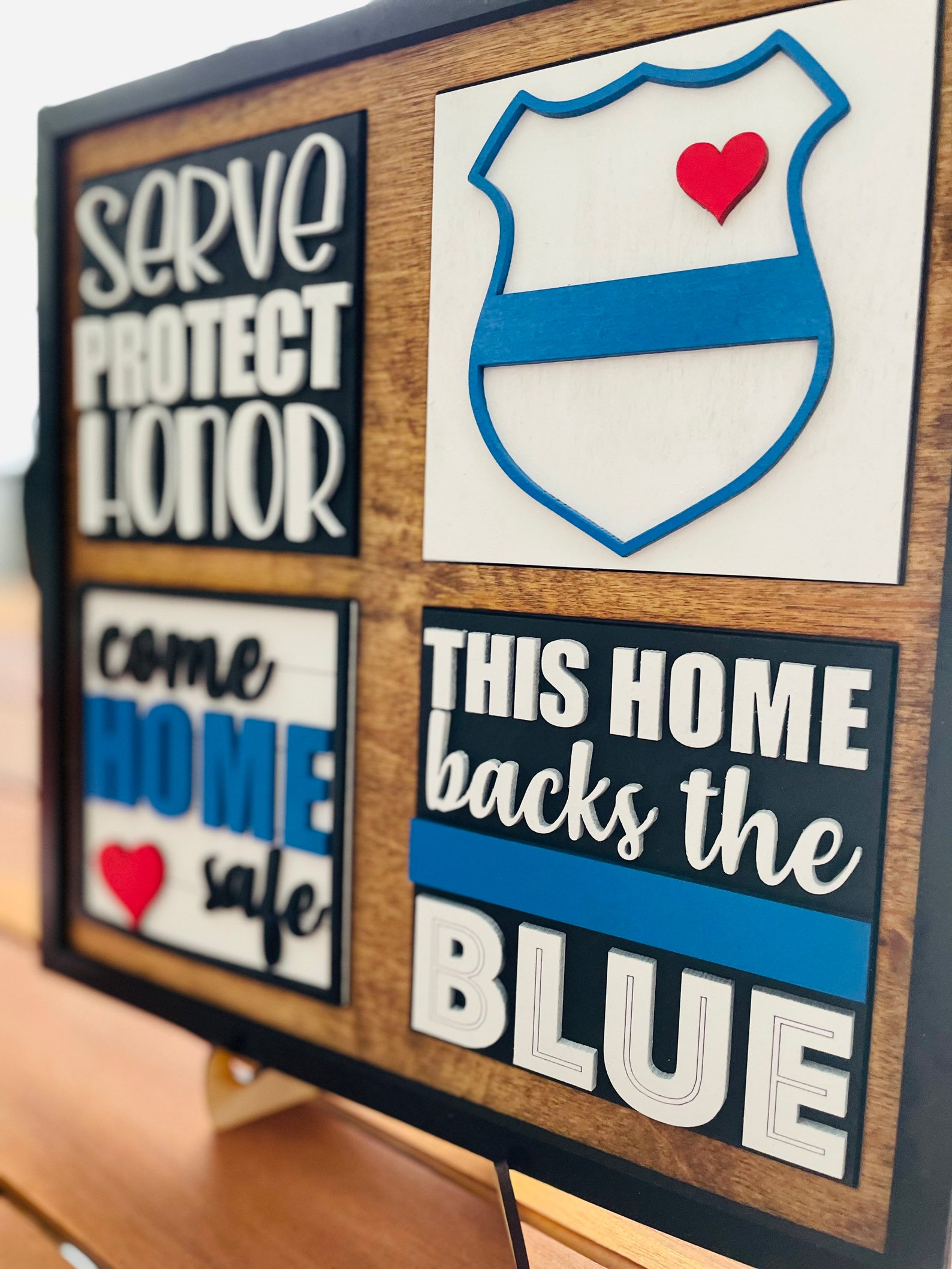 Police Tier Tray Decor Police Come Home Safe Sign Police - Etsy