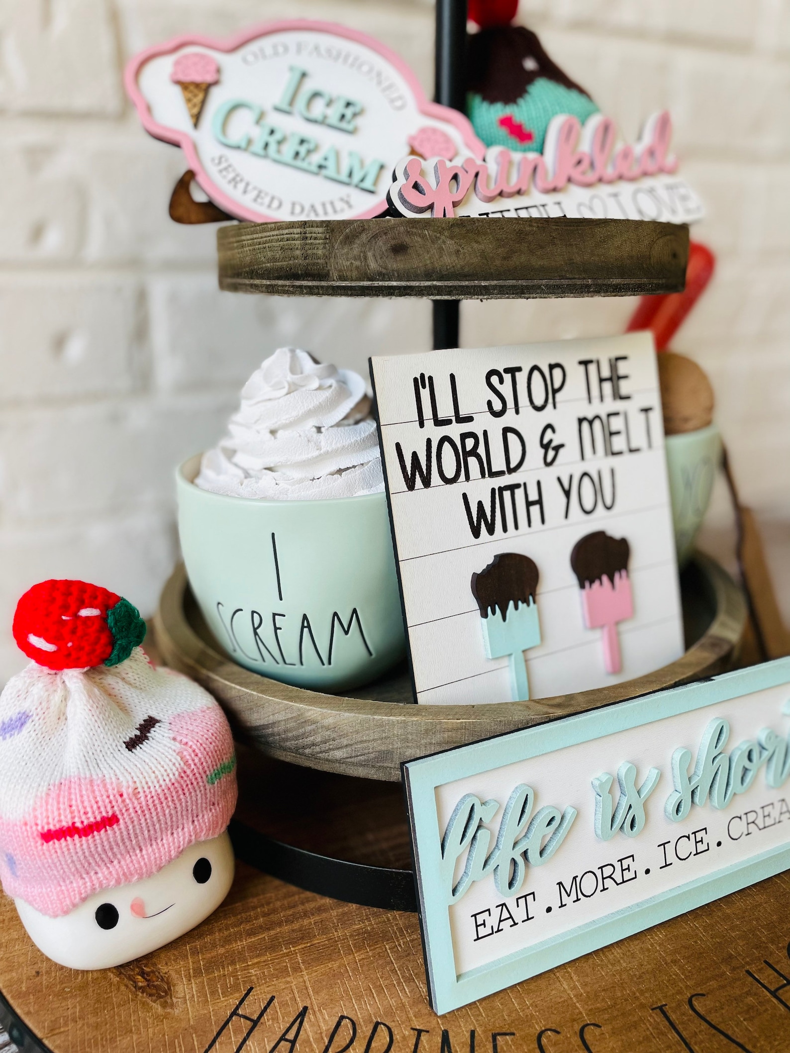 Nostalgic Ice Cream Tier Tray Ice Cream Tiered Tray Decor - Etsy
