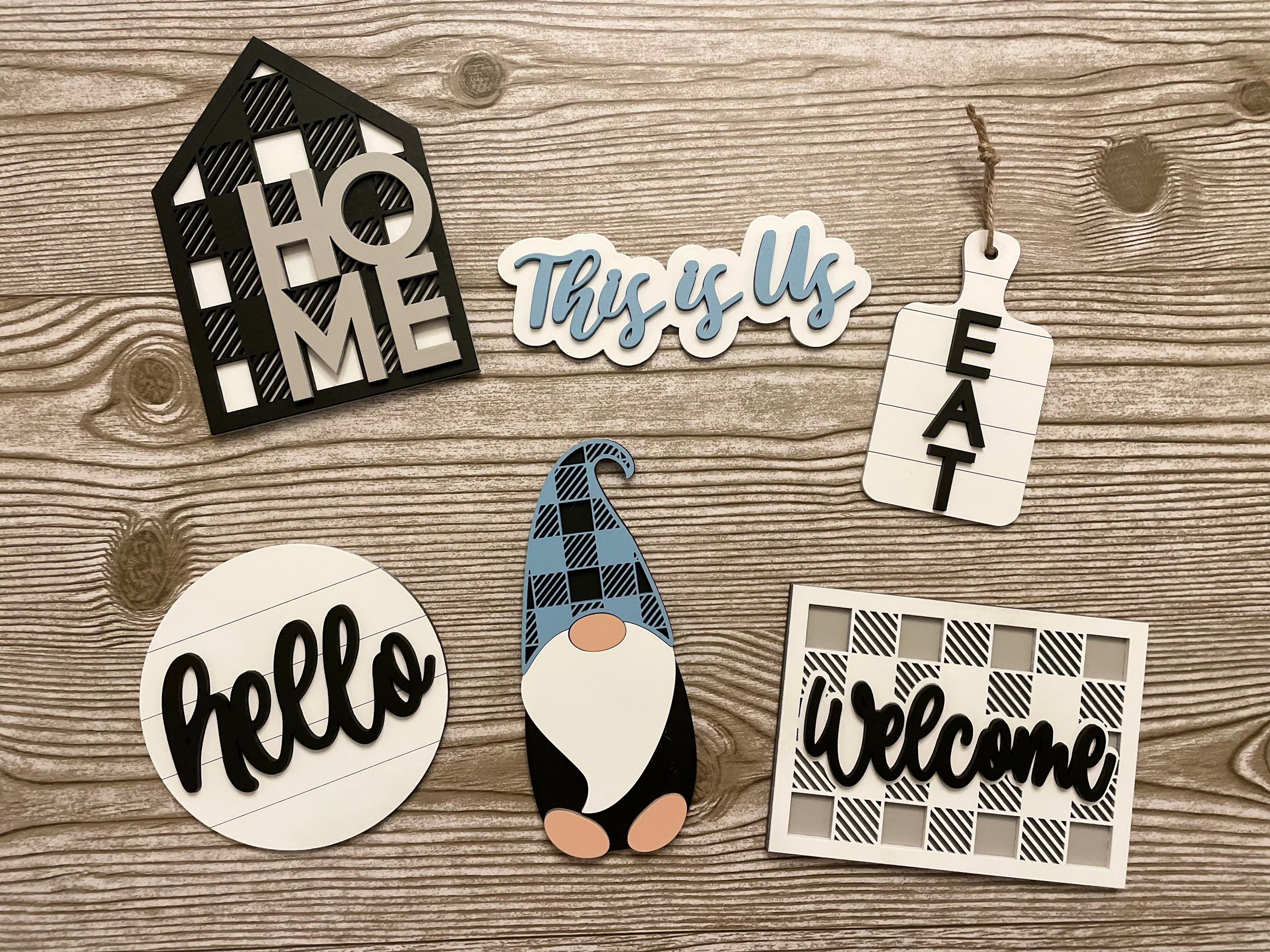 Buffalo Plaid Farmhouse Tiered Tray farmhouse decor | Etsy