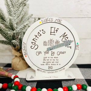Elf Meter Christmas Shelf Sitter, Personalized Elf Decor, Santa Meter ...