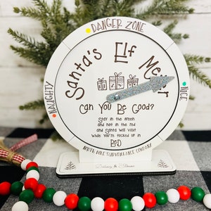 Elf Meter Christmas Shelf Sitter, Personalized Elf Decor, Santa Meter ...