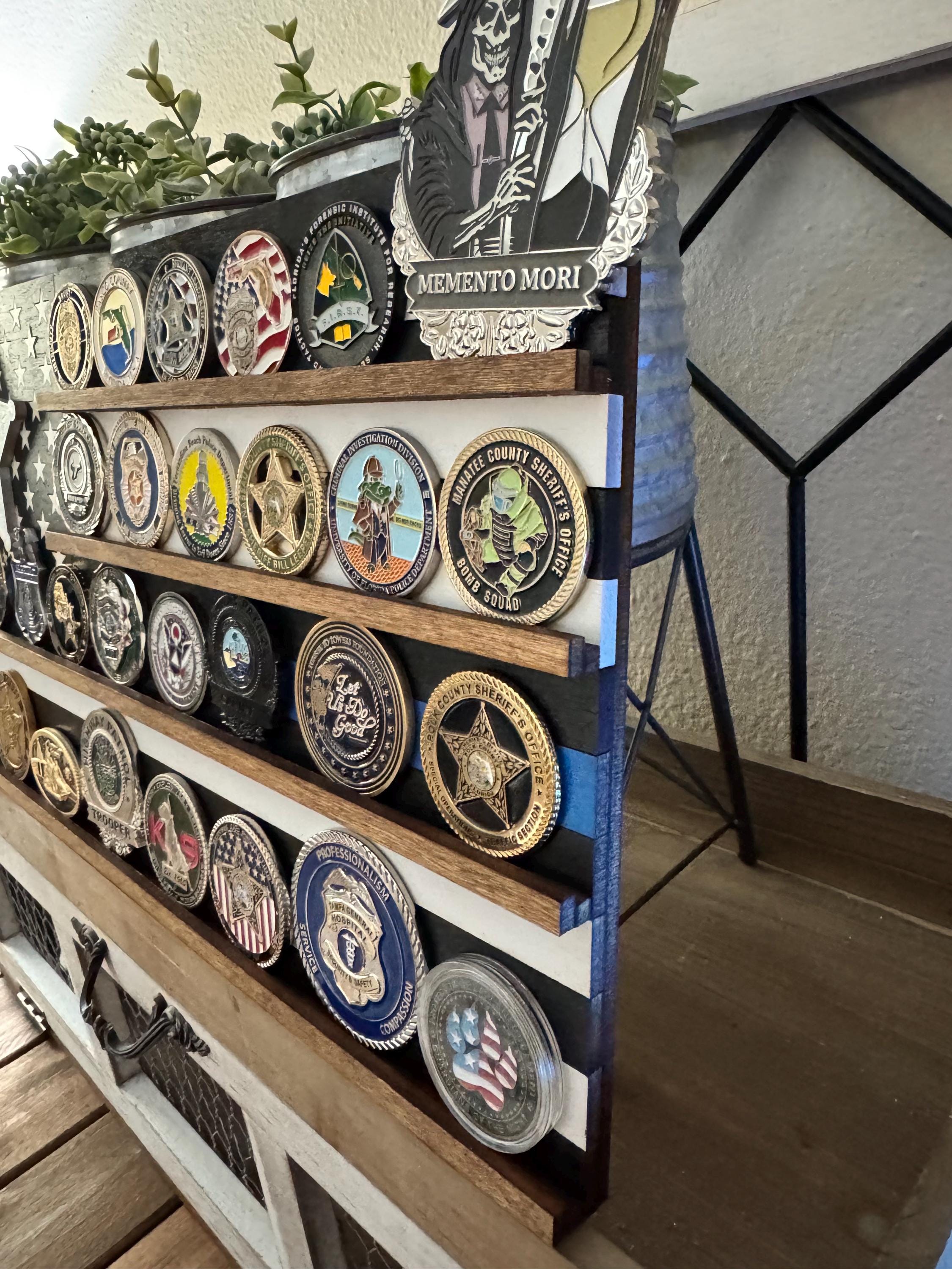 Custom Law Enforcement Challenge Coin Holder – Police Thin Line Display ...
