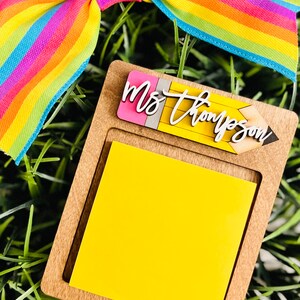 Teacher Sticky Note Holder, Personalized Teacher Gift, End of School ...