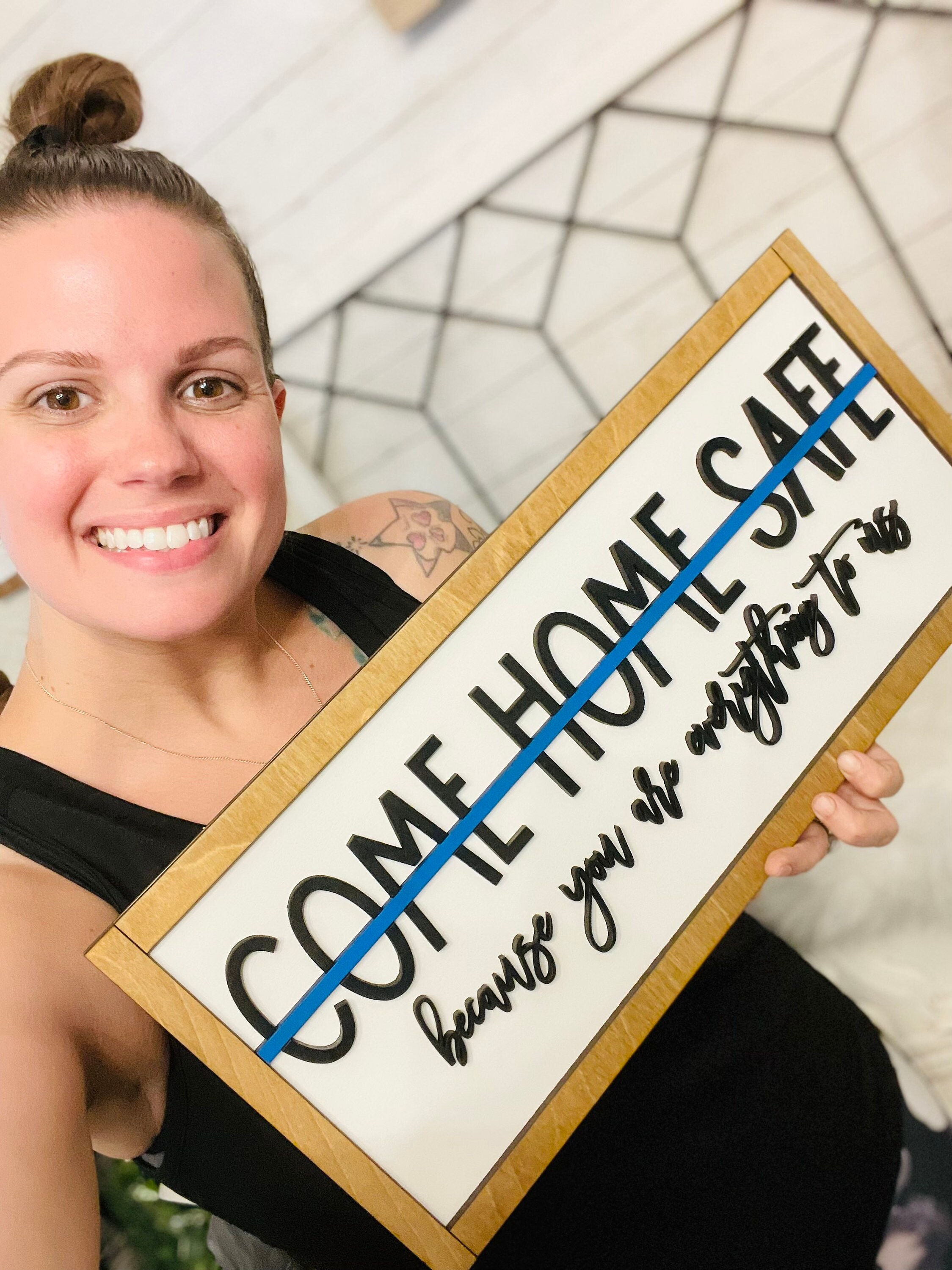 Come Home Safe First Responder Sign Police Wife Sign Law | Etsy