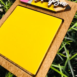 Teacher Sticky Note Holder, Personalized Teacher Gift, End of School ...