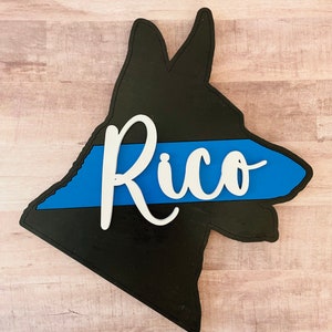 Police K9 Wooden Sign, Thin Blue Line K9 Sign, Law Enforcement Decor ...