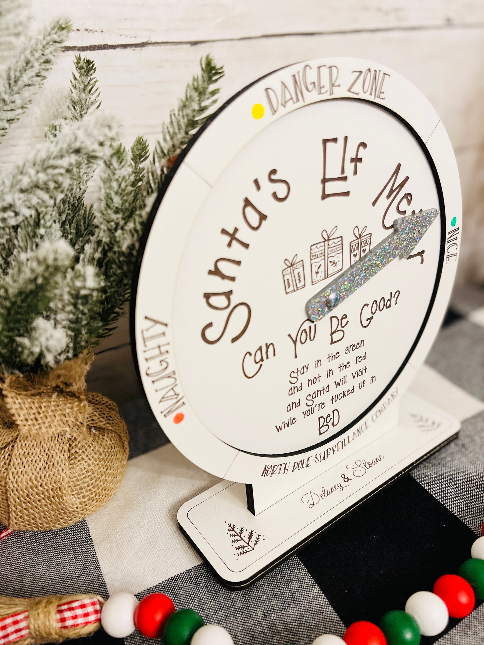 Elf Meter Christmas Shelf Sitter Personalized Elf Decor - Etsy