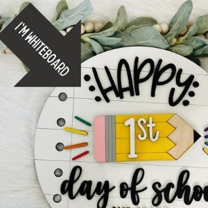 Kids Interchangeable First Day of School Sign, 100th Day of School ...