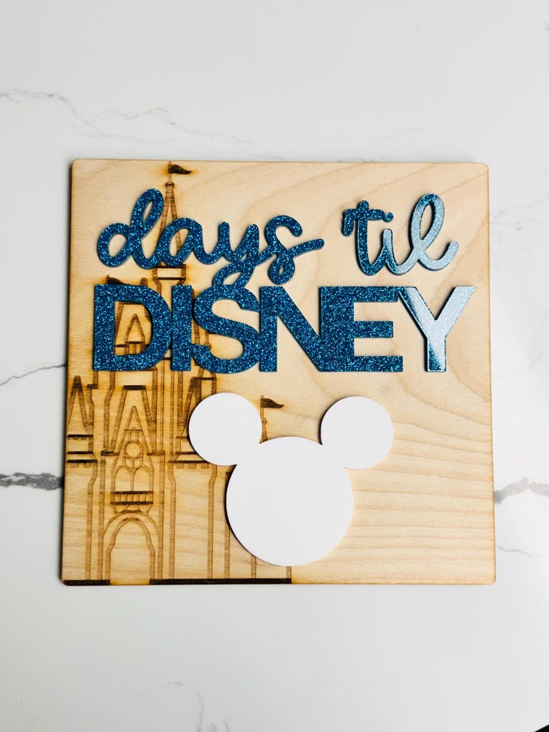Days to Disney Countdown Dry Erase Board, Mickey Dry Erase, Disney ...