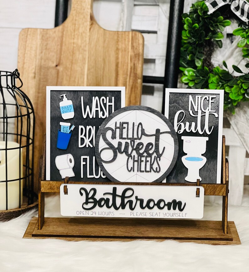 Bathroom Decor for Shelf Hello Sweet Cheeks Bathroom Tier - Etsy