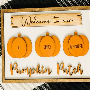 Personalized Fall Family Sign, Welcome to Our Pumpkin Patch, Custom ...