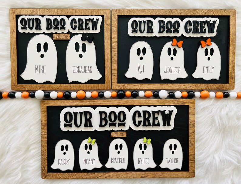 Personalized Ghost Family Sign Halloween Family Name Sign - Etsy