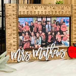 Teacher Class Photo Frame, Personalized Teacher Gift, Class Photo Frame ...