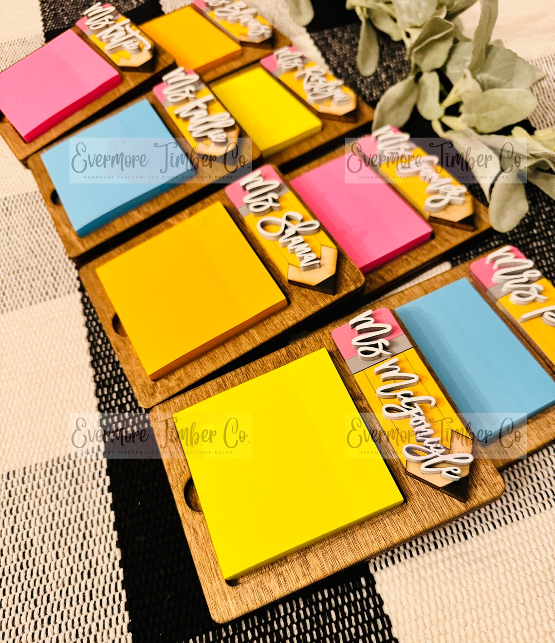 Teacher Sticky Note Holder 2, Personalized Teacher Gift, Gift From ...