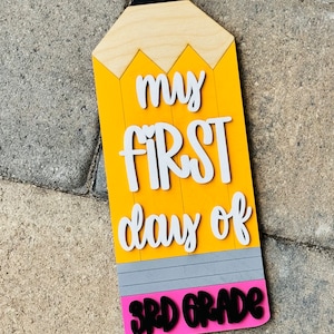 Pencil First Day of School Sign, 1st Year of School Sign, School Sign ...