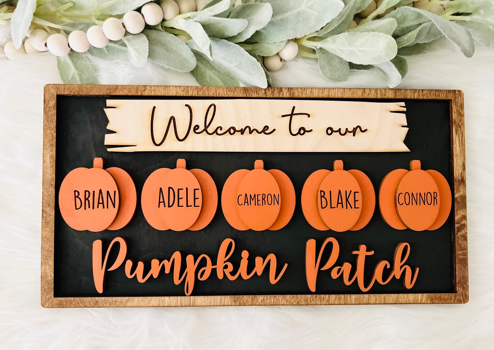 Personalized Pumpkin Patch Family Sign, Fall Decor - Etsy