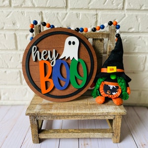 Hey Boo Halloween Sign, Halloween Decor, Fall Sign, Fall Decor ...