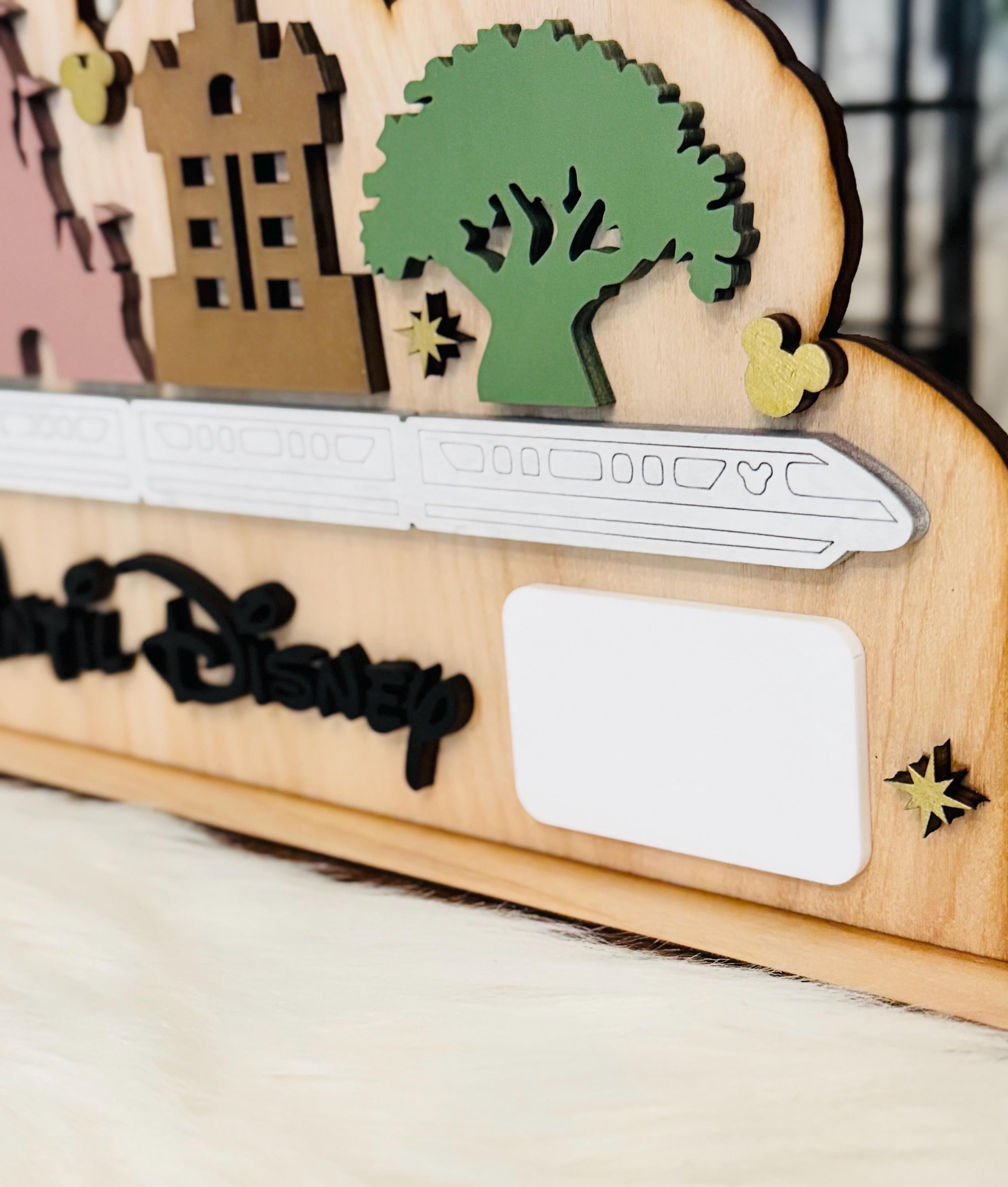 Disney Park Icon Countdown, Dry Erase Board, Family Vacation Countdown ...