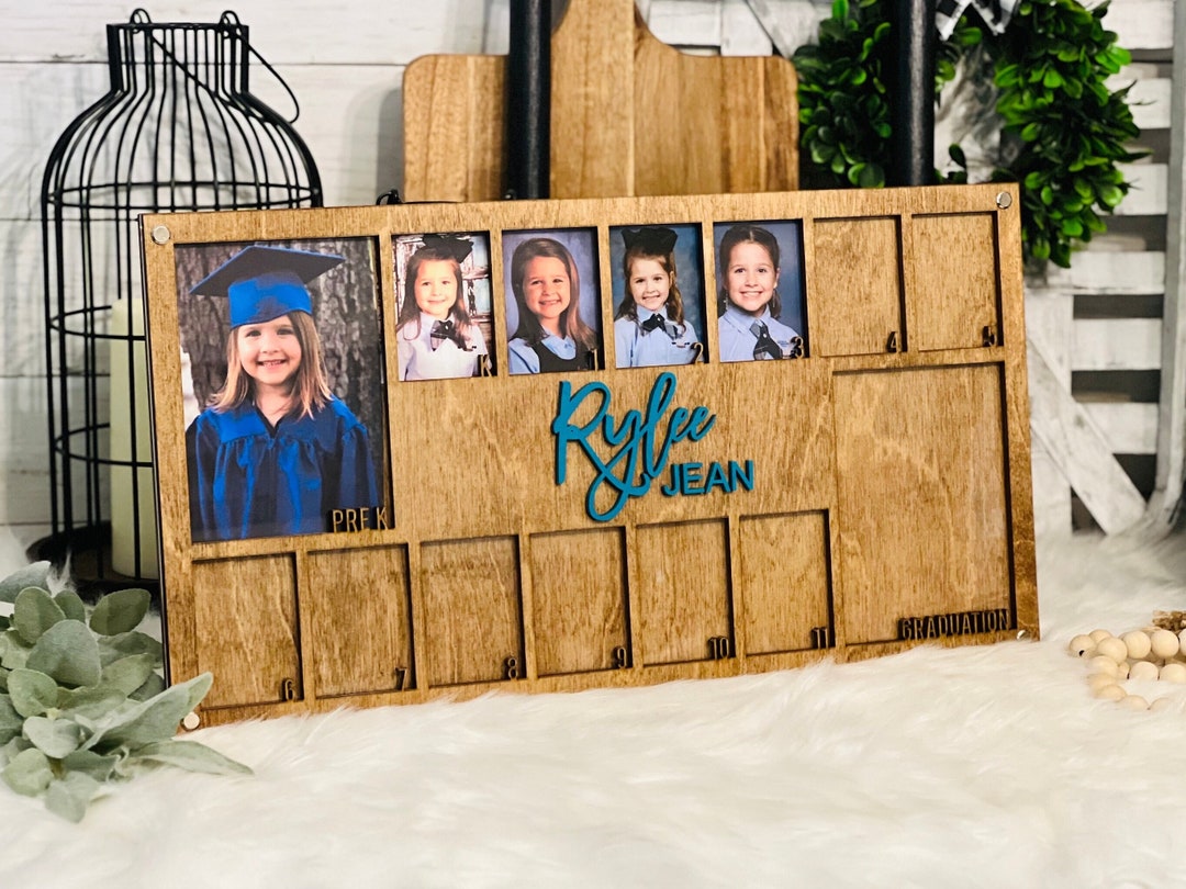 Pre-k to Graduation Picture Frame, First Day of School Sign, Kids ...