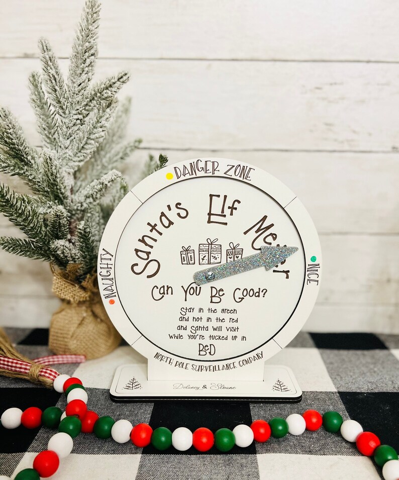 Elf Meter Christmas Shelf Sitter Personalized Elf Decor - Etsy