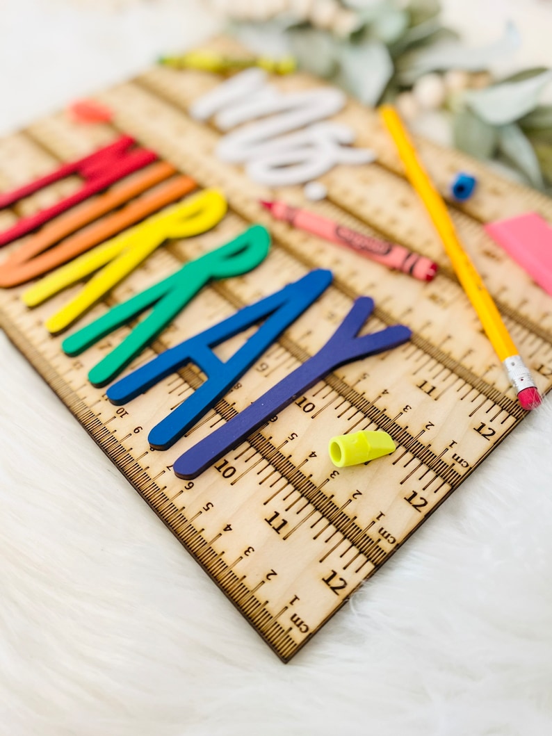Personalized Teacher Name Sign, Ruler Design, Back to School Gift - Etsy