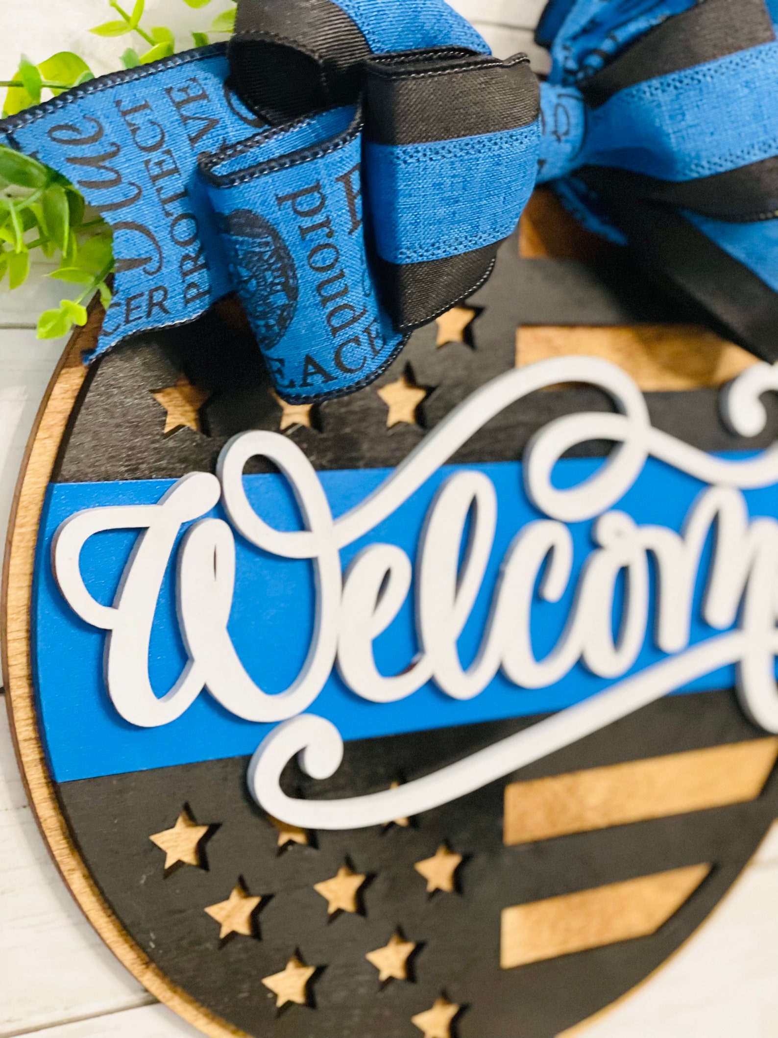 Police Door Hanger Law Enforcement Appreciation Gift Blue - Etsy