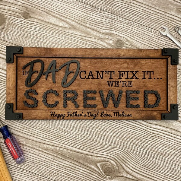If Dad Can T Fix It Sign - Etsy