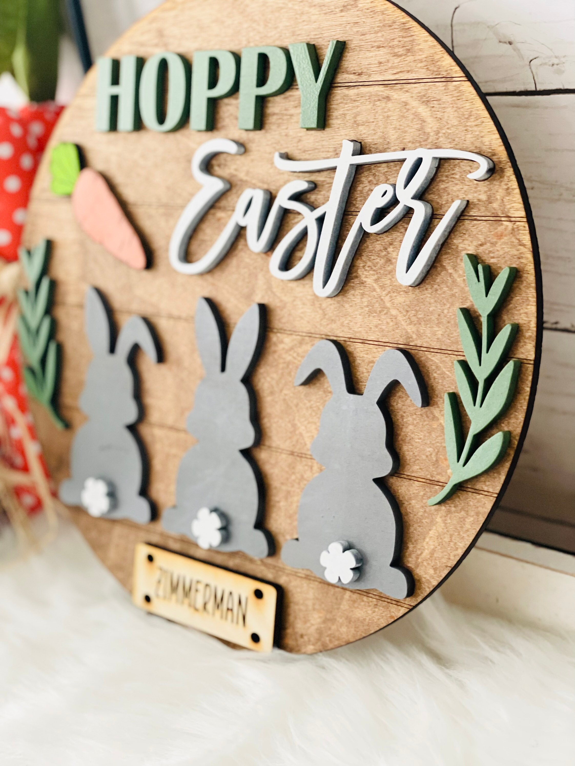 Hoppy Easter Round Spring Paint Kit Spring Signs Easter - Etsy