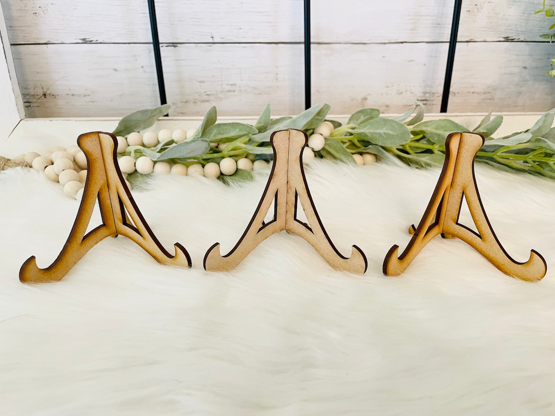 Baltic Birch Tier Tray Easel Stands, Decorative Display (3 Pack) - Etsy