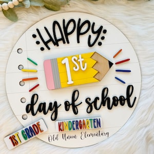 Kids Interchangeable First Day of School Sign, 100th Day of School ...