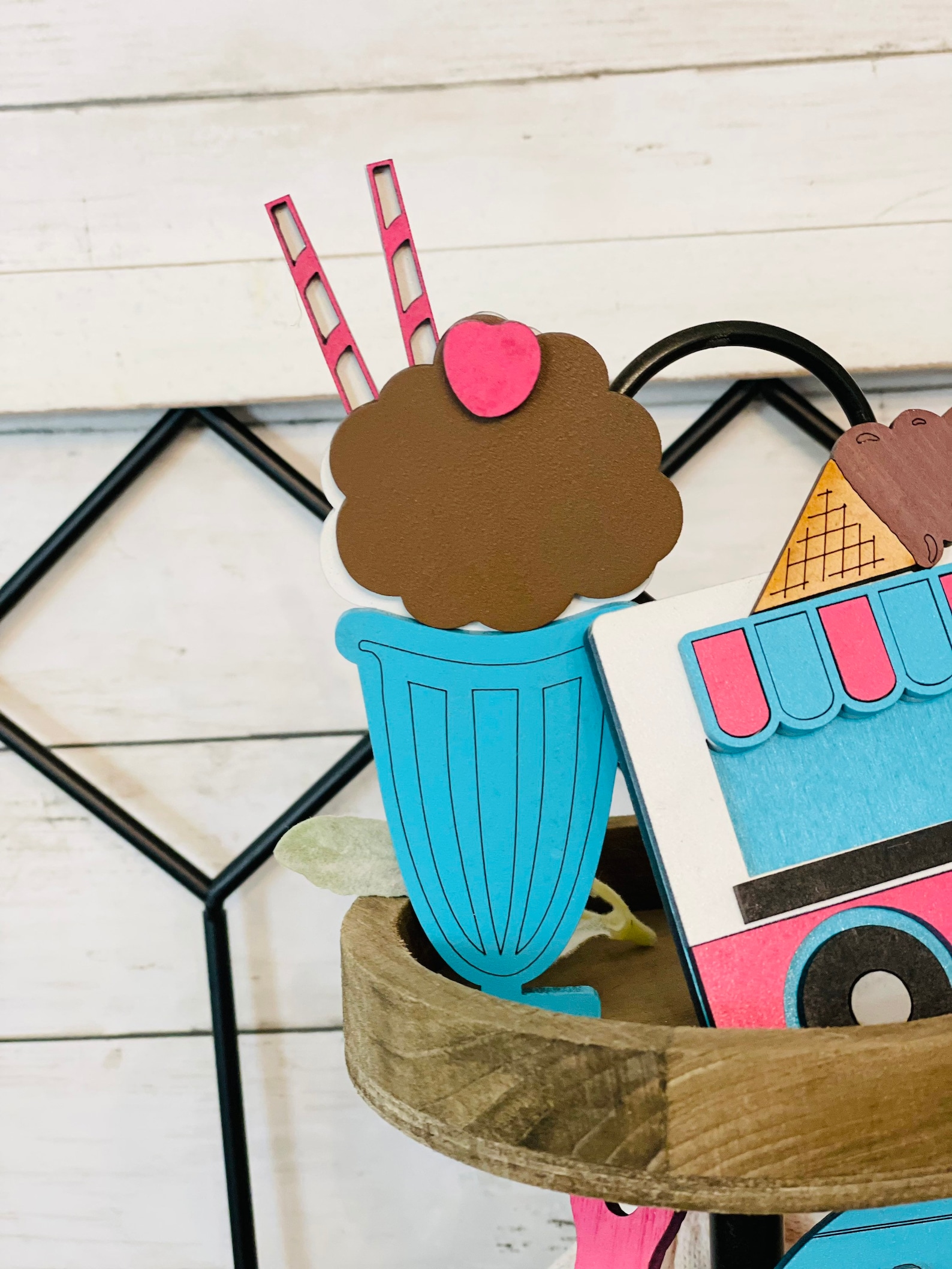 Ice Cream Tier Tray Ice Cream Tiered Tray Decor Ice Cream - Etsy