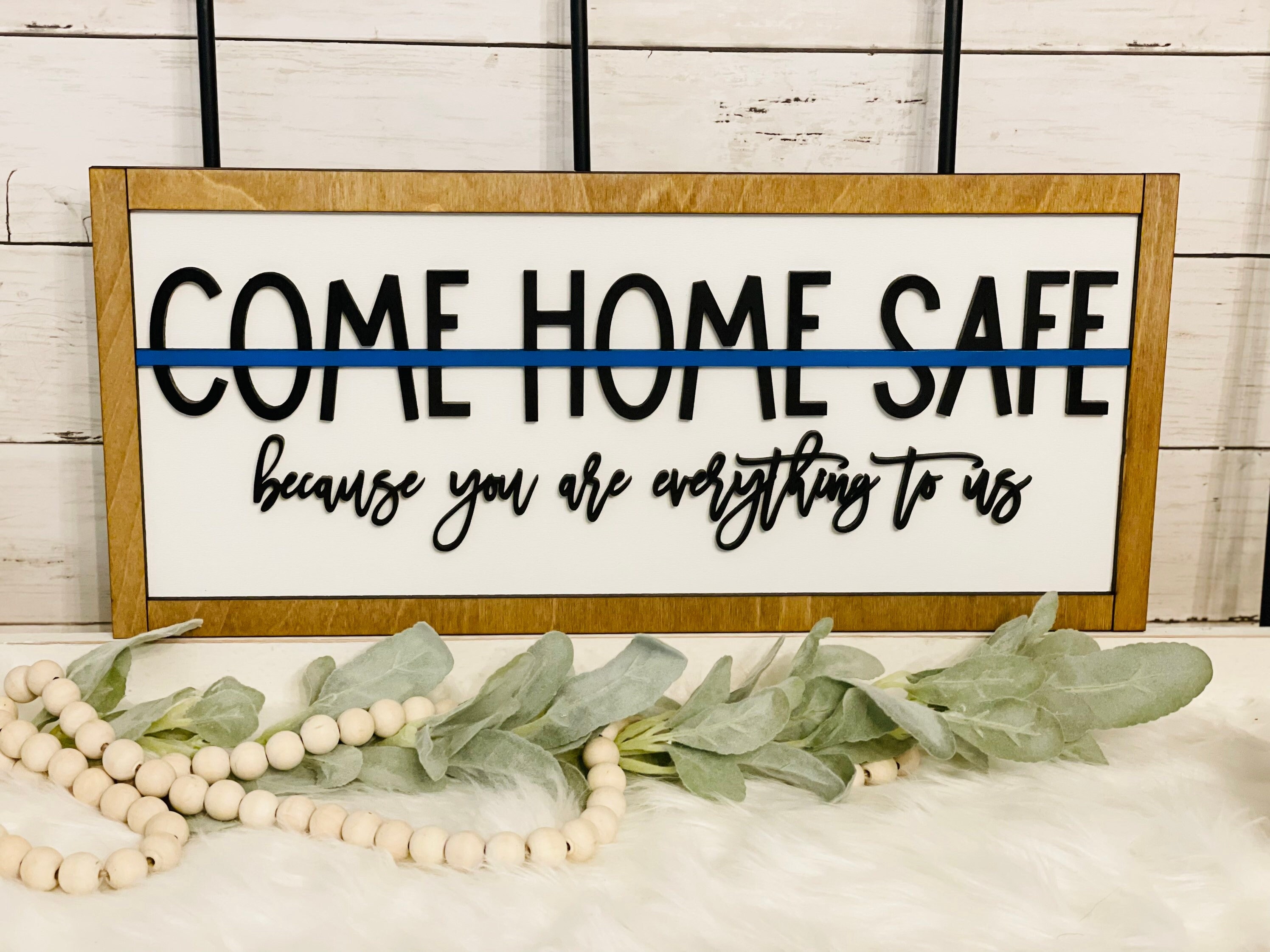 Come Home Safe First Responder Sign Police Wife Sign Law | Etsy