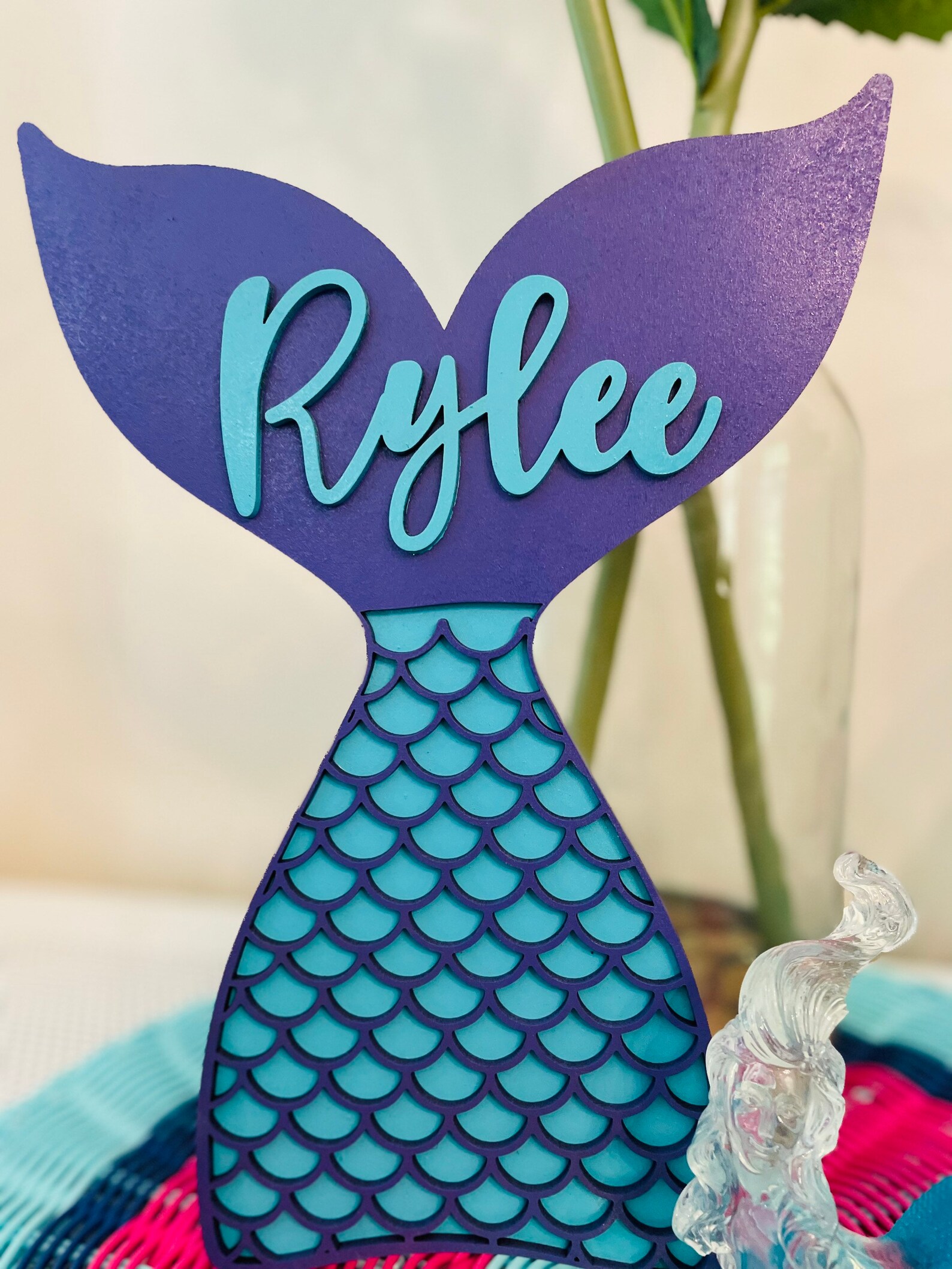 Personalized Mermaid Tail Wooden Mermaid Sign Mermaid Decor - Etsy