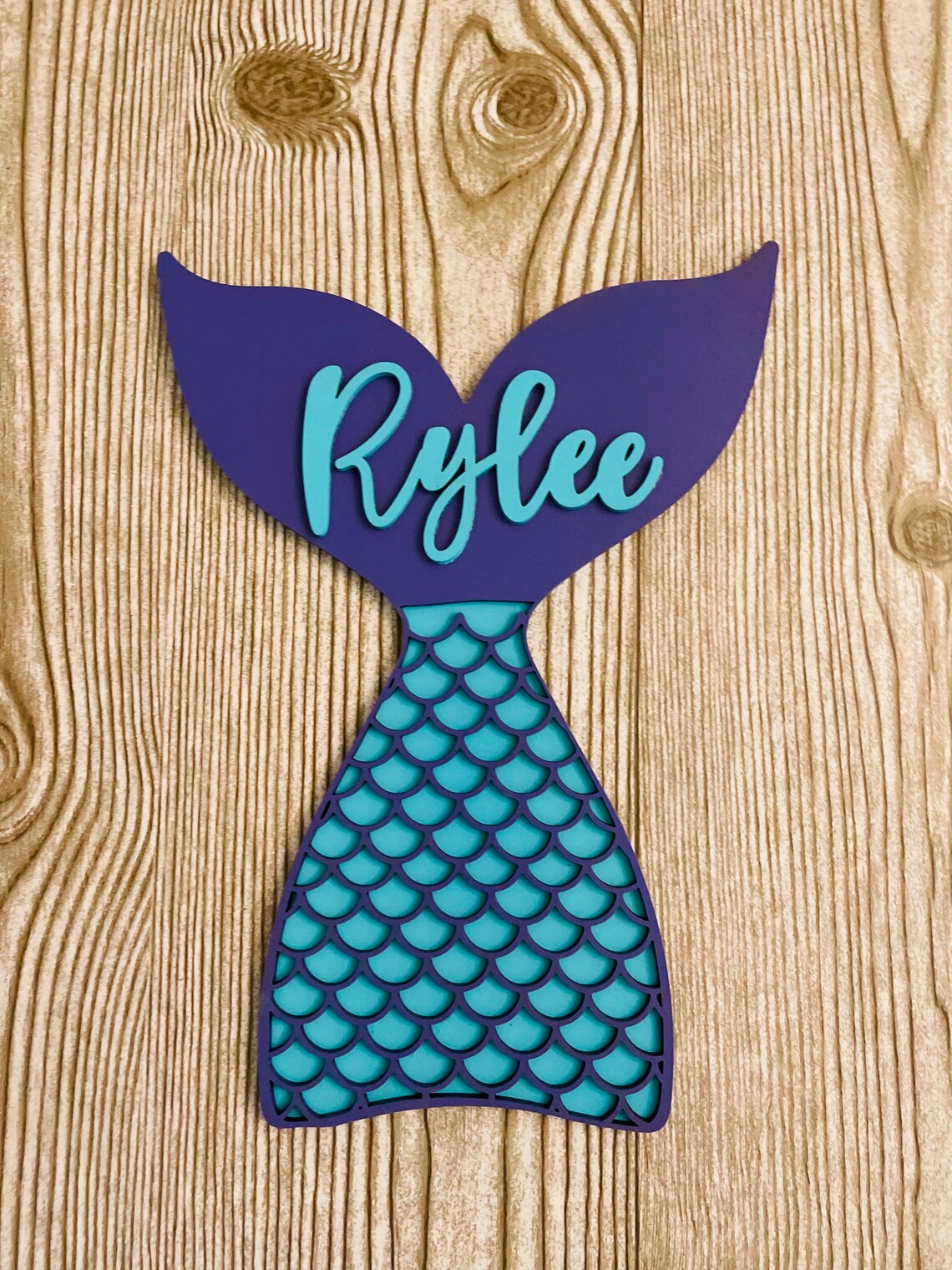 Personalized Mermaid Tail Wooden Mermaid Sign Mermaid Decor - Etsy