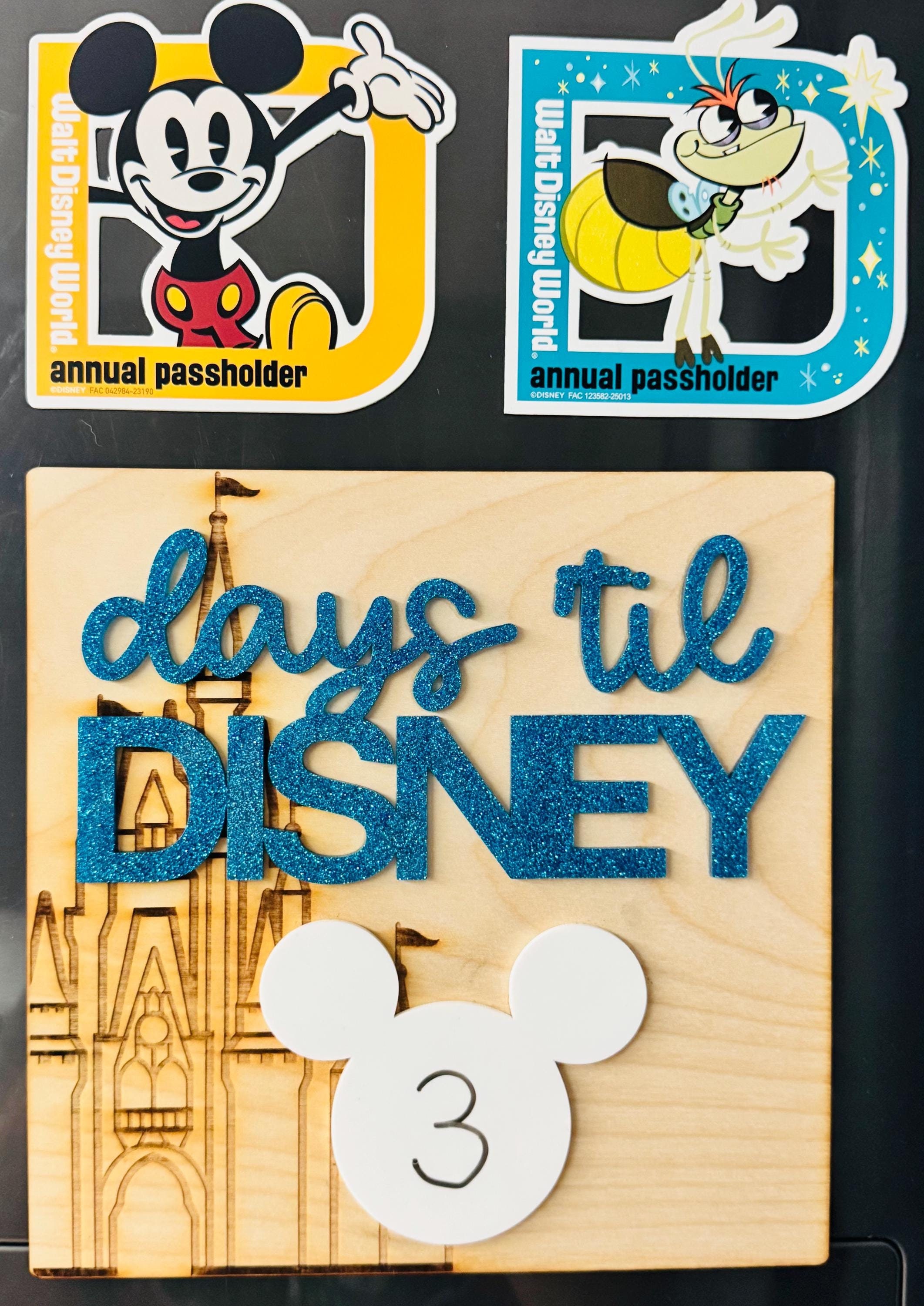 Days to Disney Countdown Dry Erase Board, Mickey Dry Erase, Disney ...