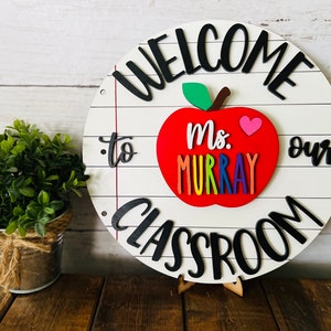 Interchangeable Classroom Sign, School Sign, Teacher Class Sign ...
