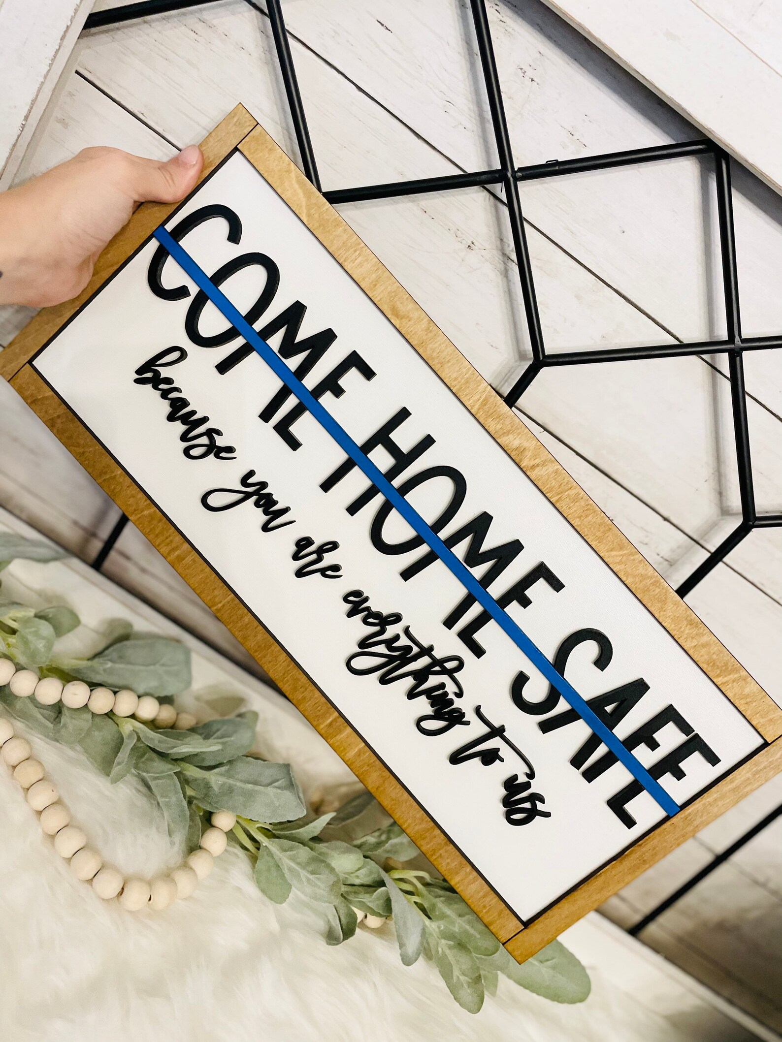 Come Home Safe First Responder Sign Police Wife Sign Law | Etsy