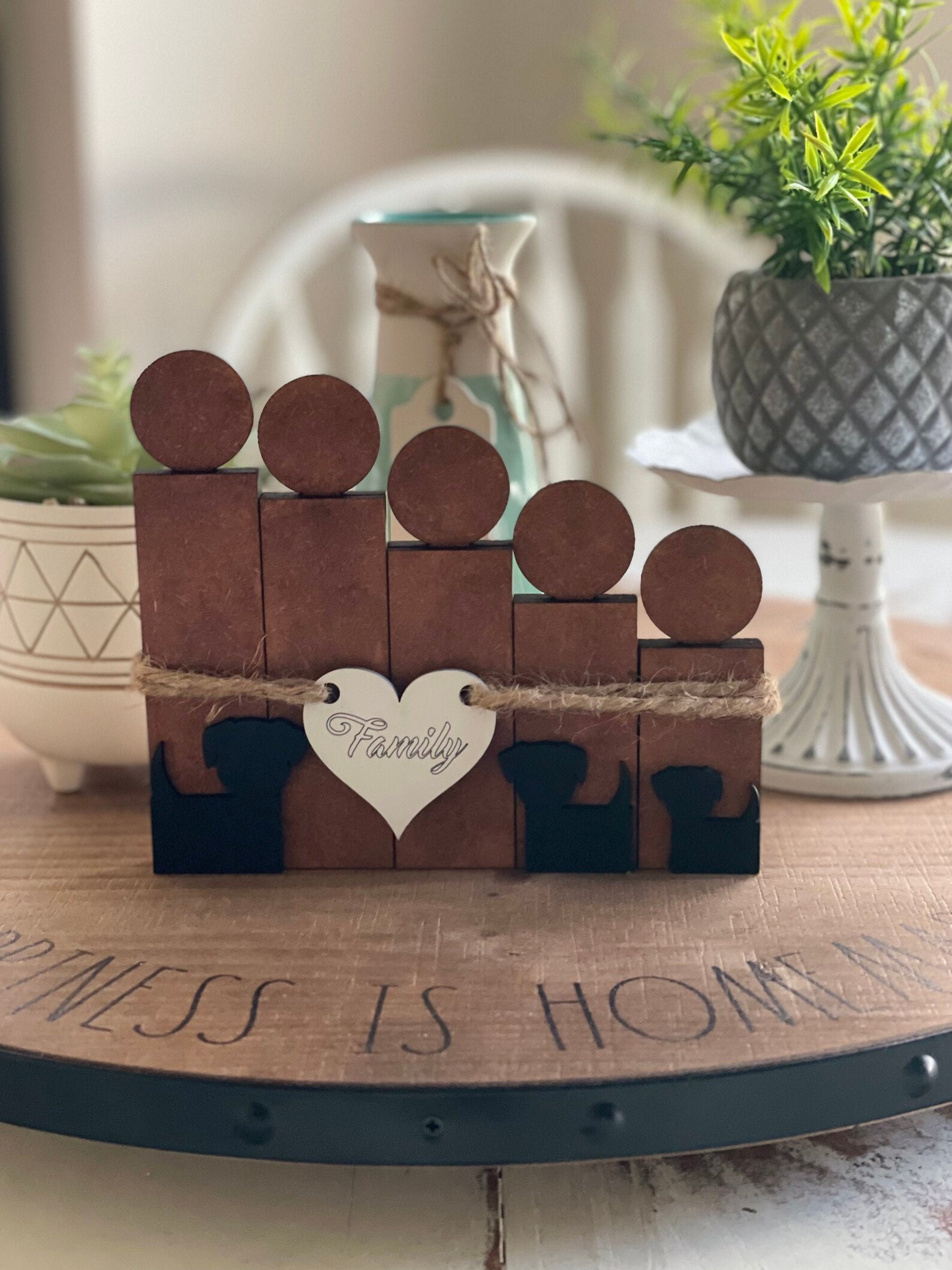 Family Block Figures, Tiered Tray Decor, Shelf Display - Etsy