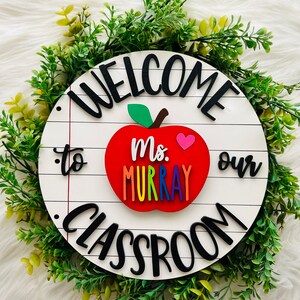Interchangeable Classroom Sign, School Sign, Teacher Class Sign ...