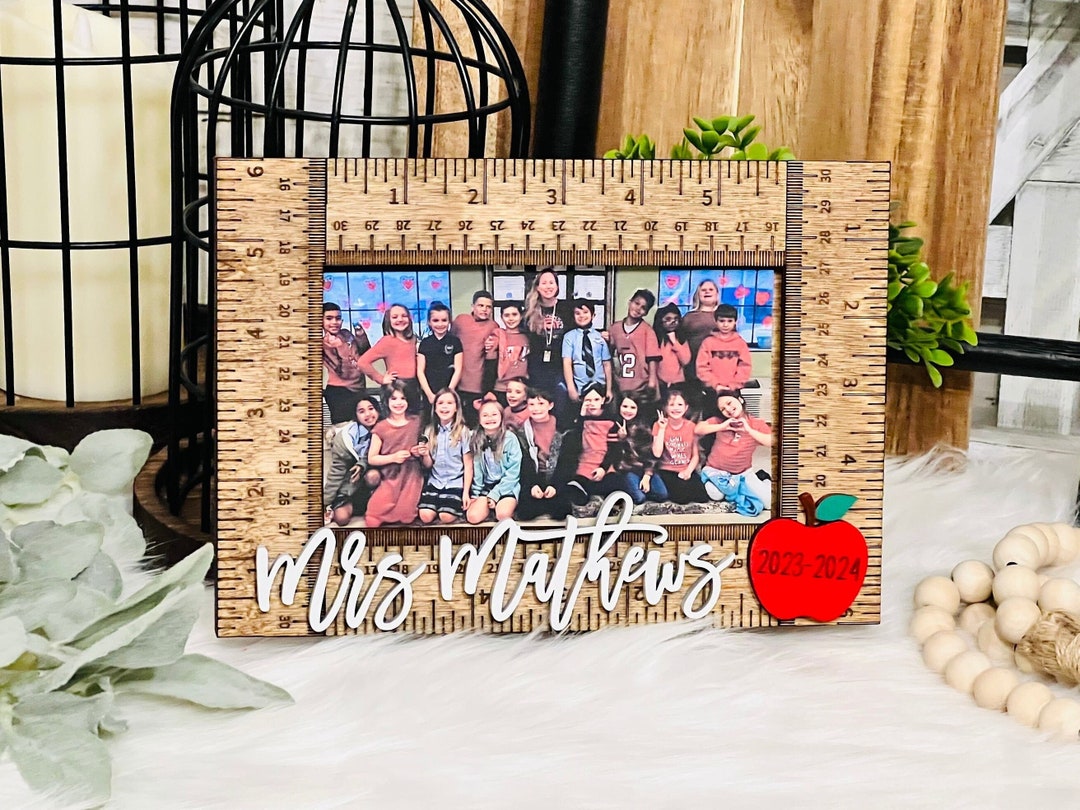 Teacher Class Photo Frame, Personalized Teacher Gift, Class Photo Frame ...