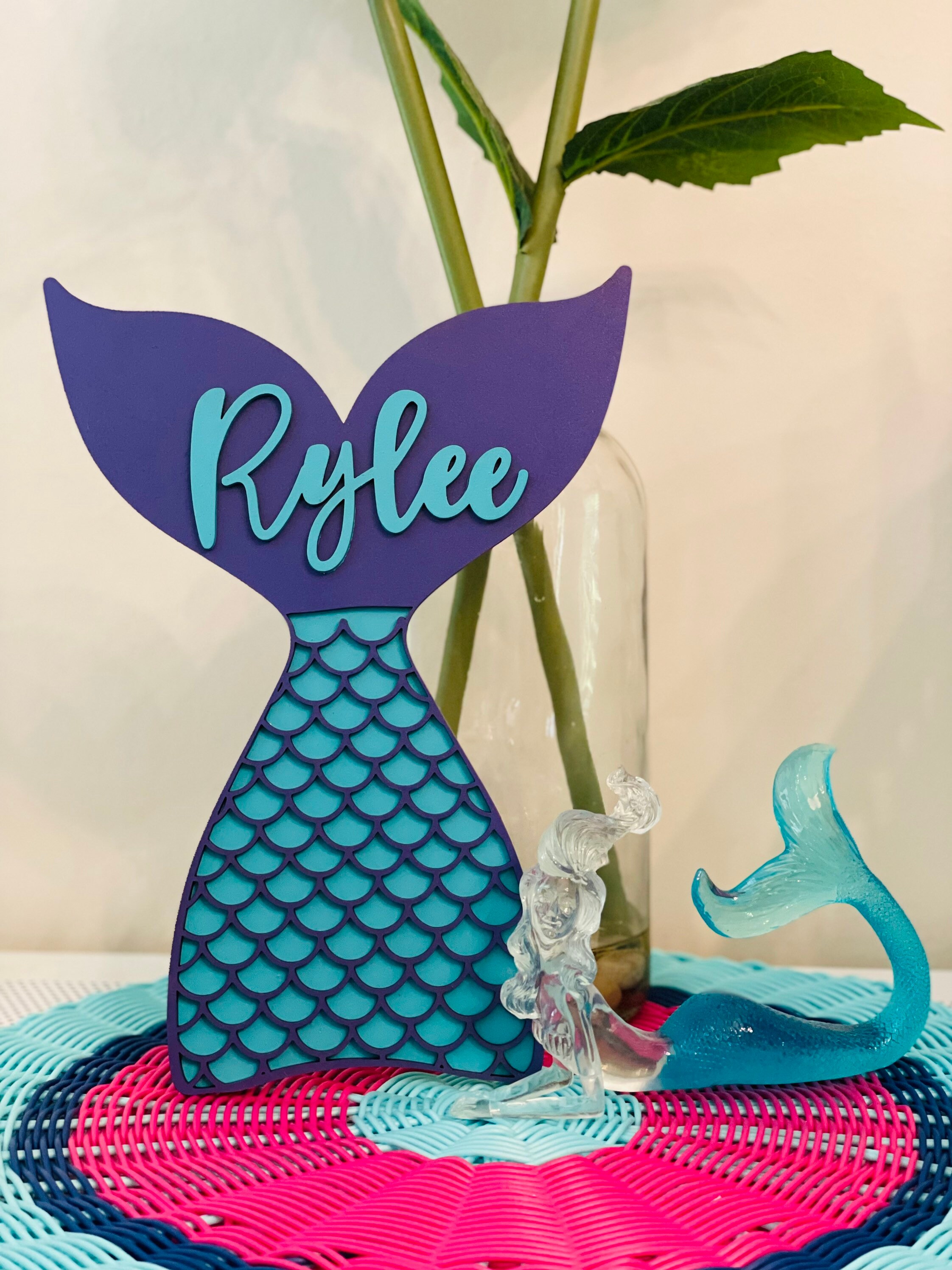Personalized Mermaid Tail Wooden Mermaid Sign Mermaid Decor - Etsy