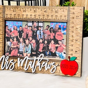 Teacher Class Photo Frame, Personalized Teacher Gift, Class Photo Frame ...