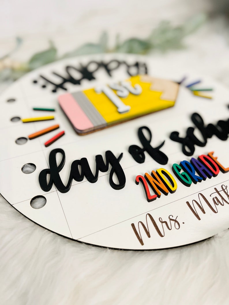 Interchangeable First Day of School Sign 100th Day of School - Etsy