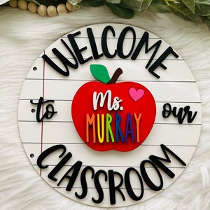 Interchangeable Classroom Sign, School Sign, Teacher Class Sign ...